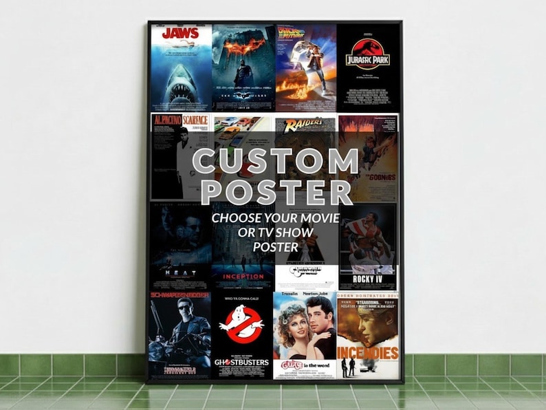 Custom Movie Poster, Personalized Film Art, Any Movie, Minimalist Wall ...