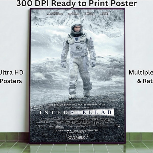 Interstellar Movie Poster - Etsy