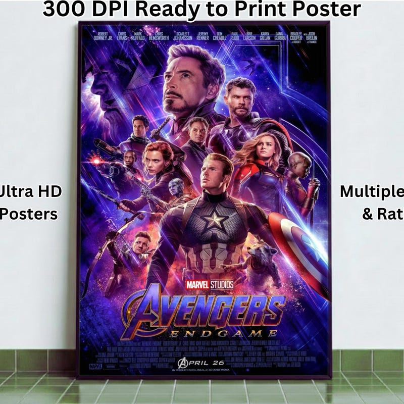 Avengers Endgame Poster - Etsy