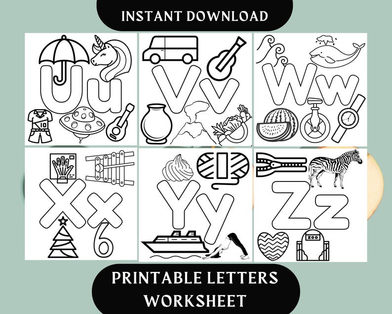 ABC Letter Pair Worksheets • A–Z Tracing - Coloring Pages • Early ...