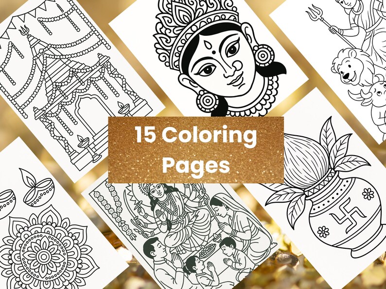 Navratri Coloring & Activity Pages for Kids • Spot the Difference ...