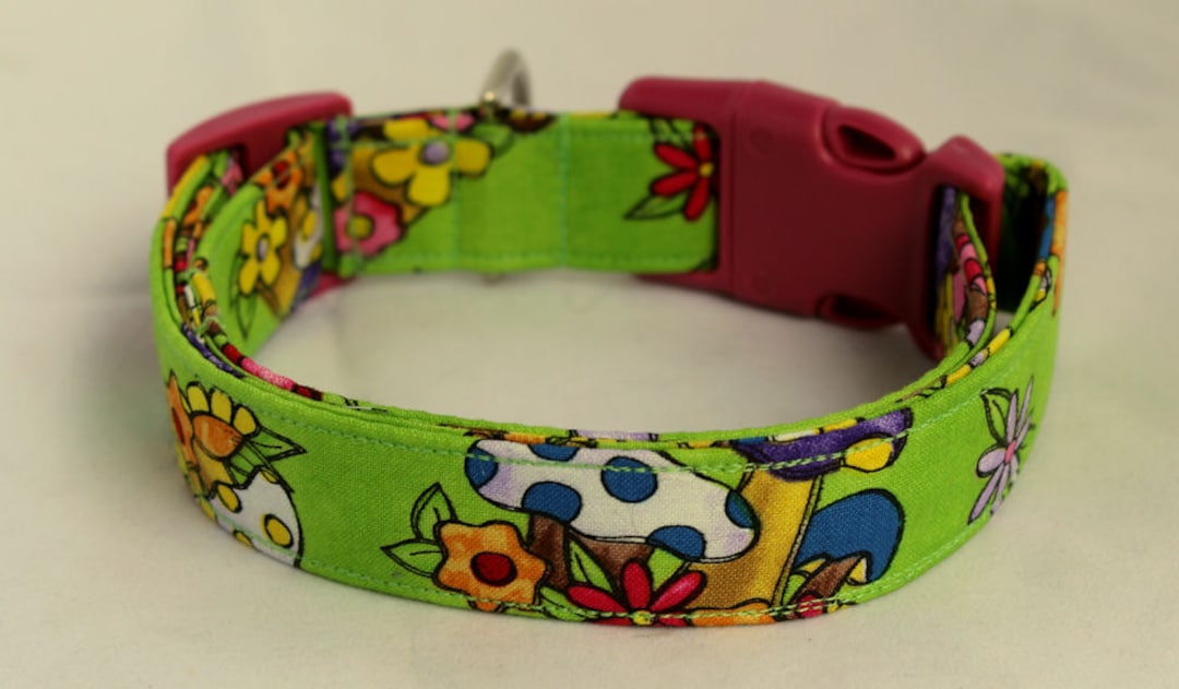 Magic Mushroom Flower Power Dog Collar Size XS, S, M or L - Etsy