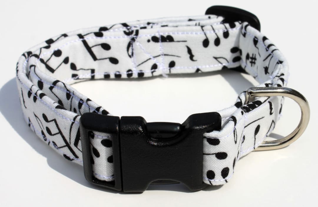 Music Notes Dog Collar Size XS, S, M, L Musical - Etsy