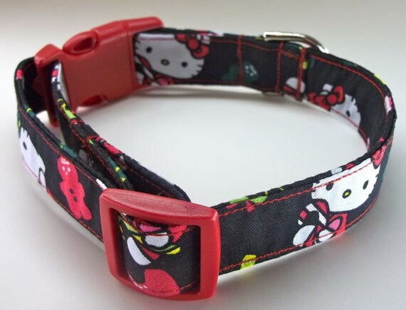 Items similar to Hello Kitty Christmas Dog Collar Size XS, S, M or L on ...
