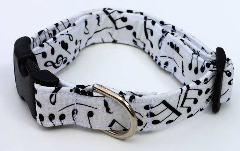 Music Notes Dog Collar Size XS S M L Musical | Etsy