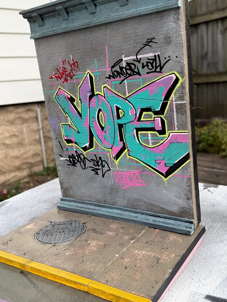 1:12 Scale Graffiti Wall Diorama (urban Scene) - Etsy