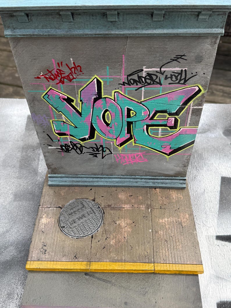 1:12 Scale Graffiti Wall Diorama (urban Scene) - Etsy