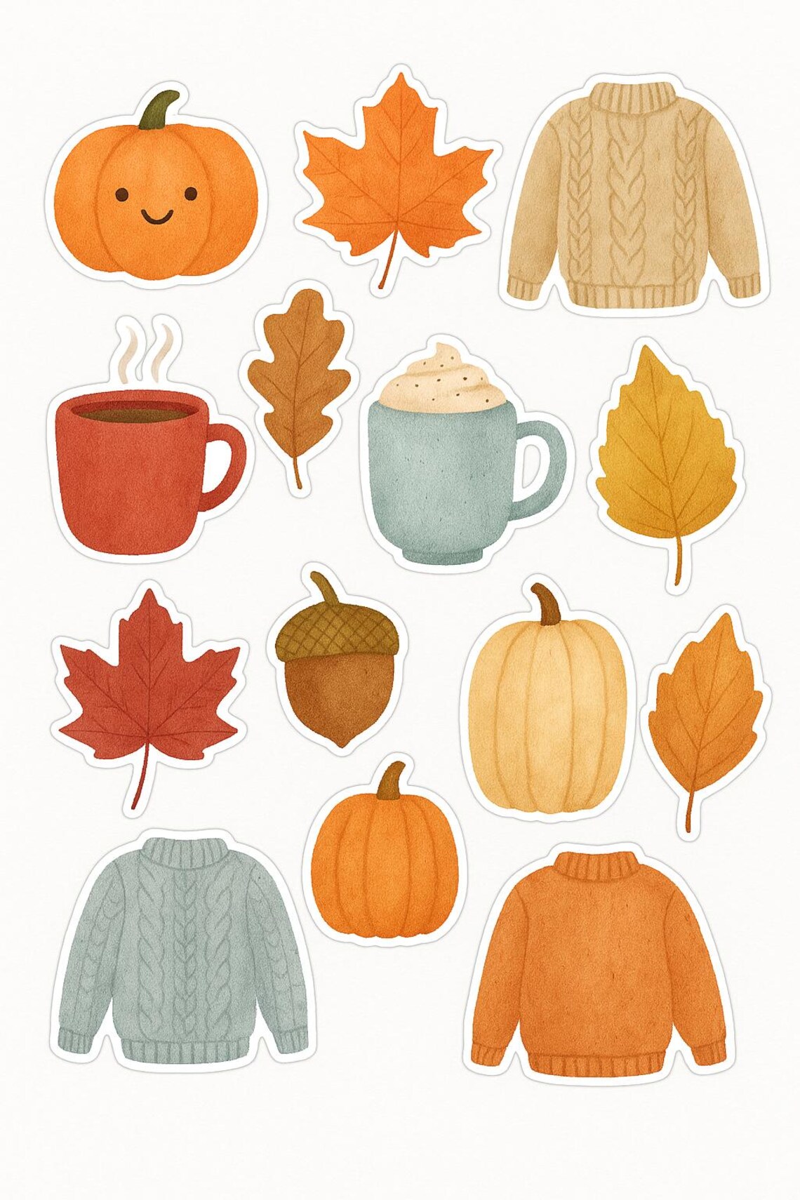 Fall Themed Sticker Sheet - Etsy