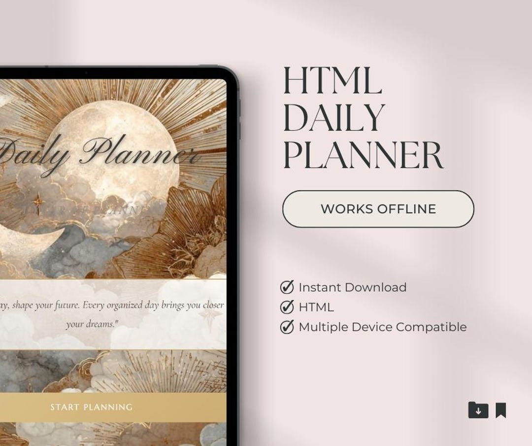 2026 HTML Daily Planner | Interactive Web-based Digital Planner ...