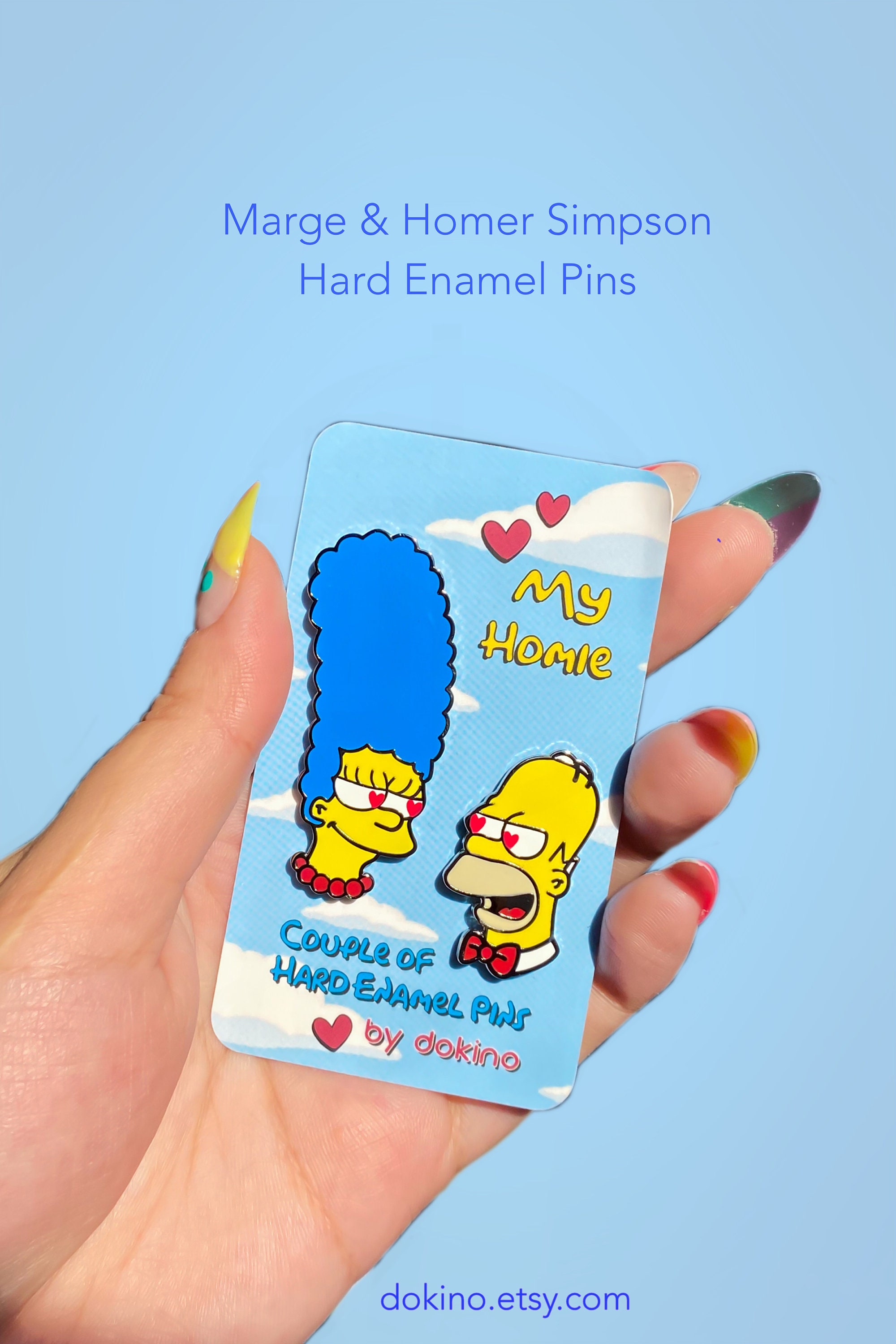 The Simpsons MARGE and HOMER SIMPSON Enamel Couple - Etsy Finland