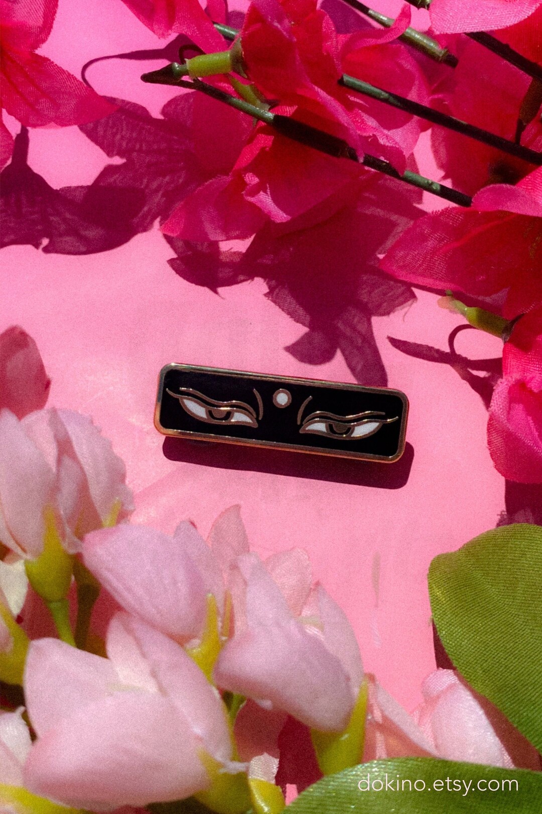 Modern Buddha Eyes BLACK GOLD Hard Enamel Pin Beautiful Asian Eye Pins ...