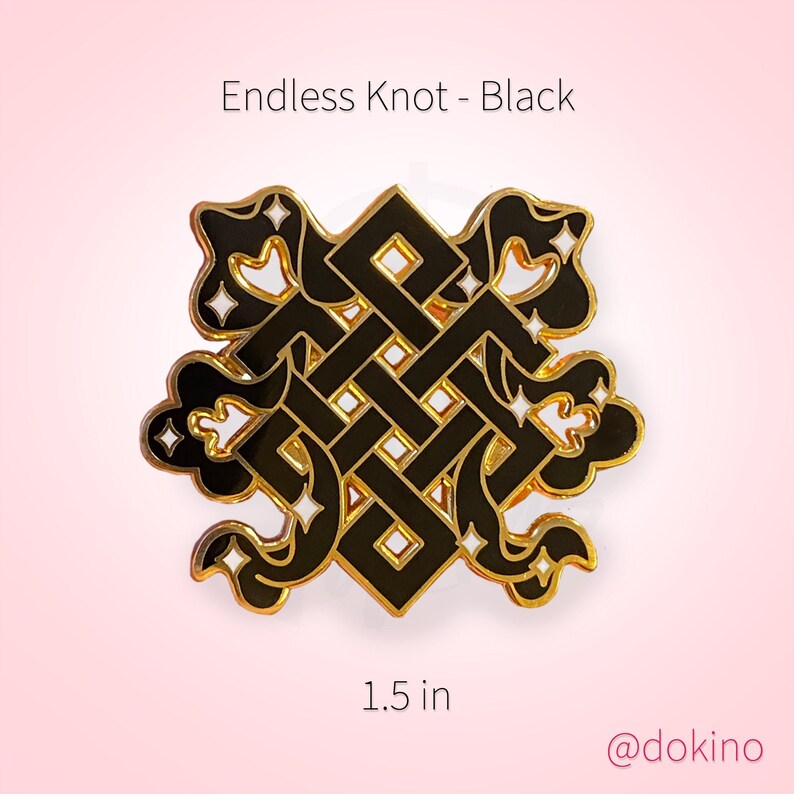 Modern Endless Knot BLACK Infinity Hard Enamel Pin Beautiful - Etsy