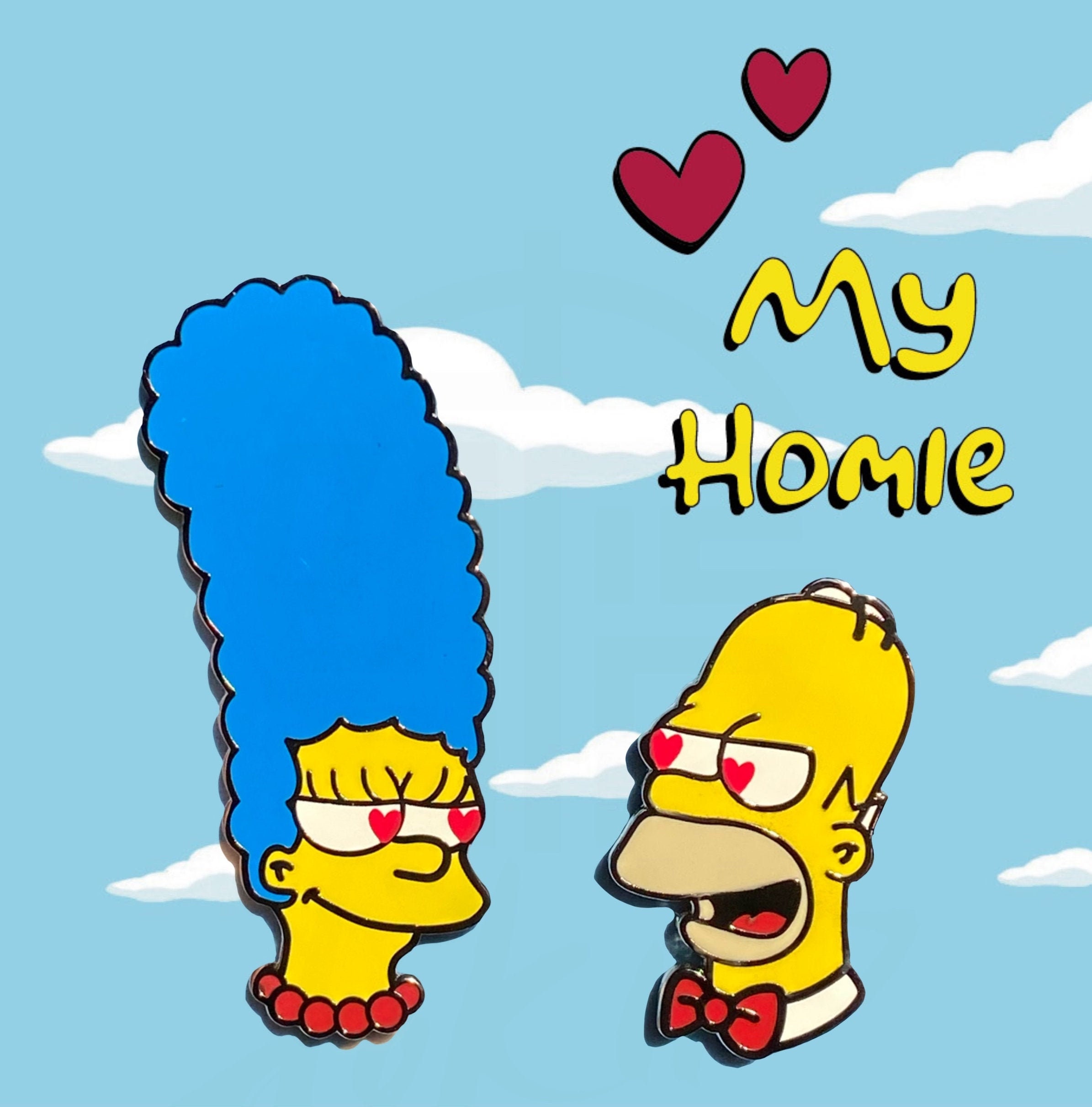 The Simpsons MARGE and HOMER SIMPSON Enamel Couple - Etsy Finland