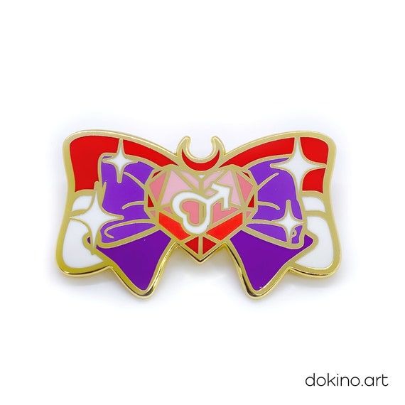 SAILOR MARS Bow Large Enamel Pin Sailor Guardians Classic - Etsy