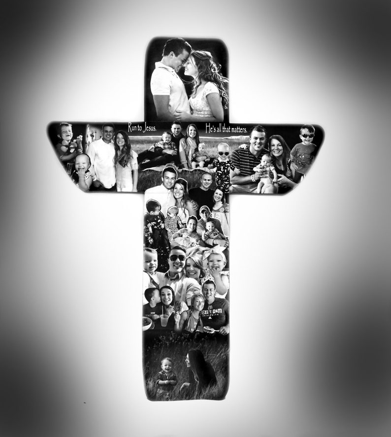 Memorial Cross Photo Collage Christian Cross Photo Collage - Etsy