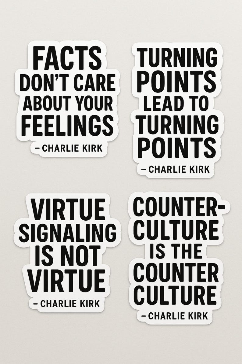 Charlie Kirk Quote Sticker Pack | Conservative Political Stickers for ...