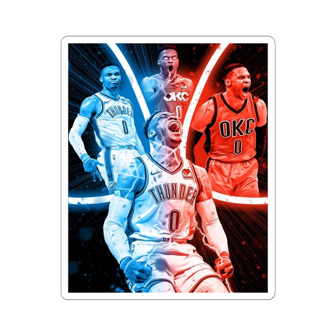 Russell Westbrook OKC Thunder Sticker: Basketball Star Laptop Decal - Etsy
