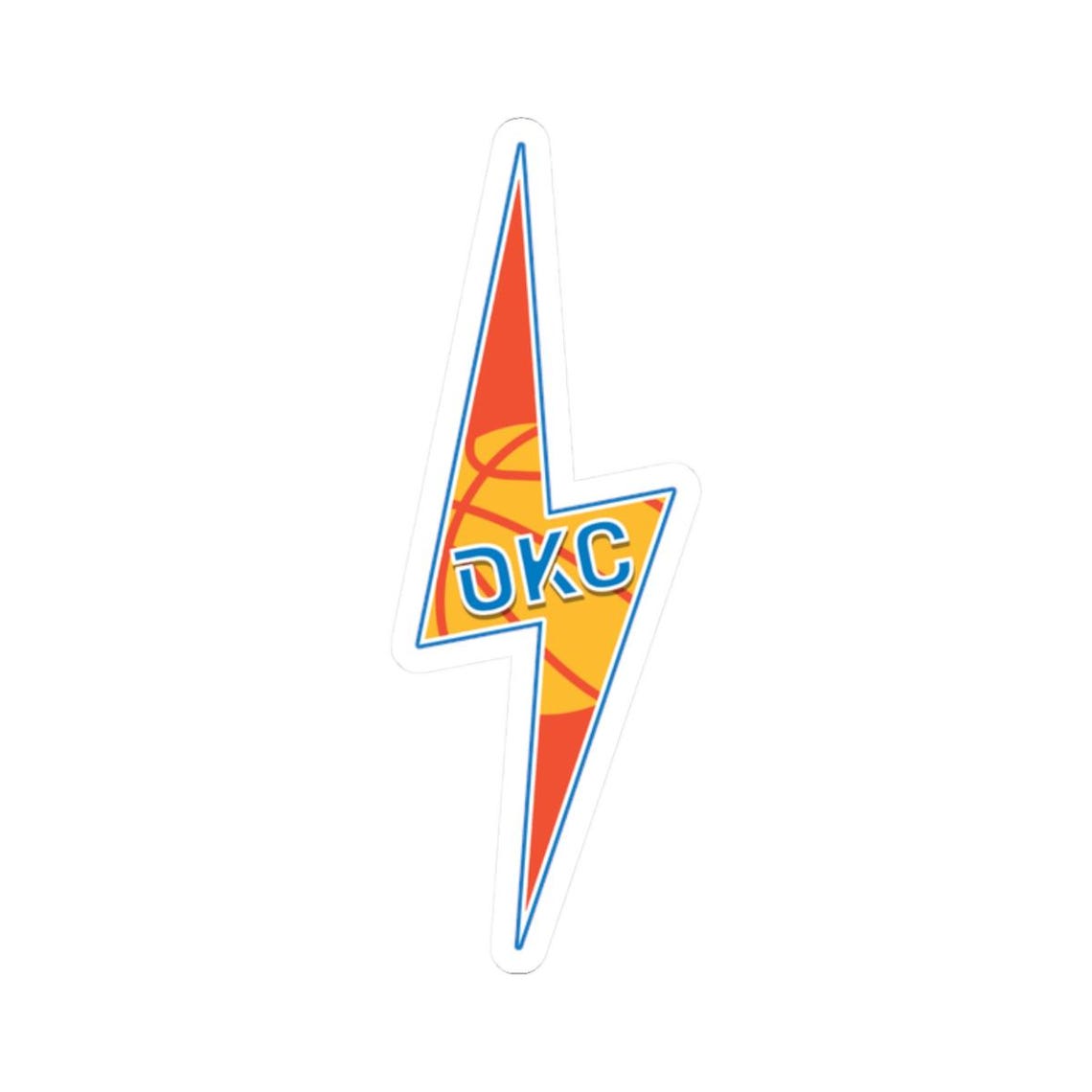 OKC Thunder Stickers: Vibrant Lightning Bolt Vinyl Decals - Etsy