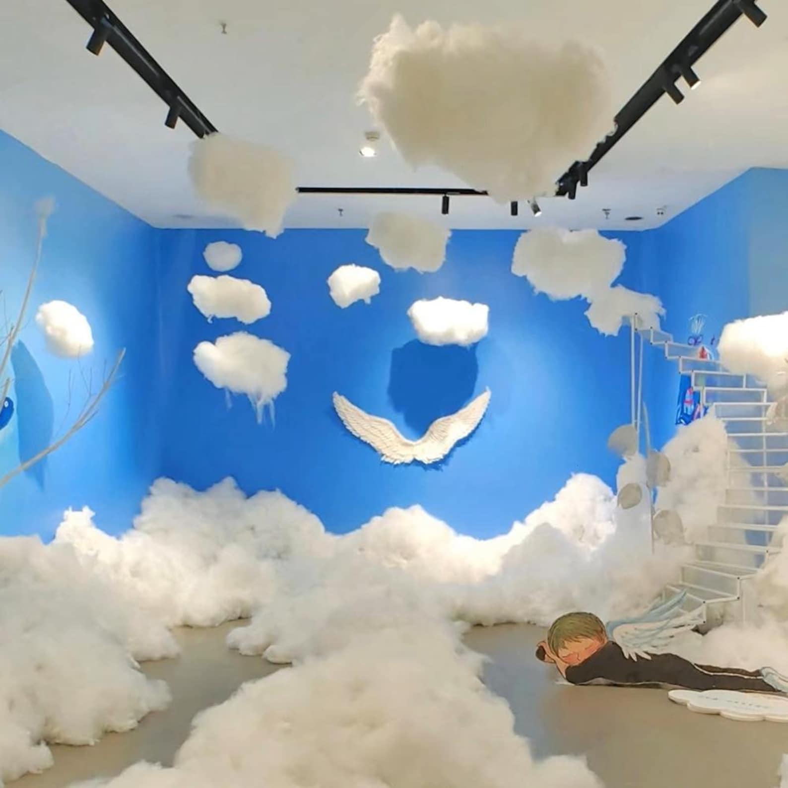 Hanging Clouds Large Wall Art Party Decoration Room Ornaments Props Big ...