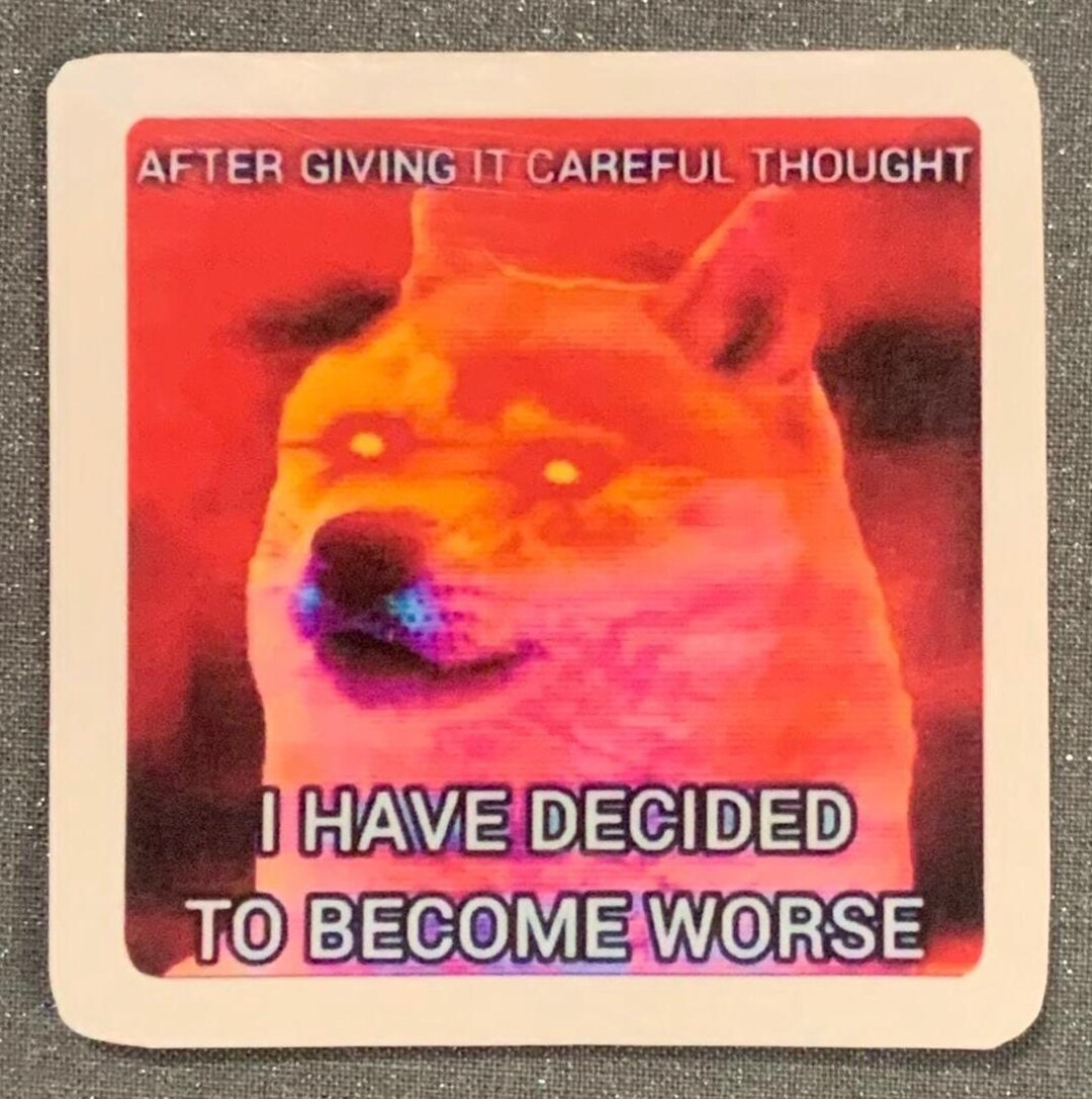 Evil DOG Meme Laminated Sticker - Etsy