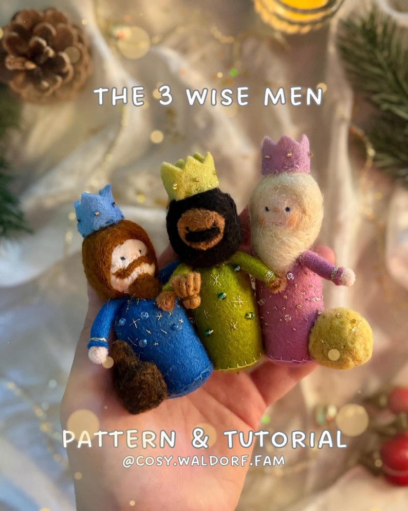 Nativity Scene 3 Wise Men Sewing Pattern • Waldorf-inspired Doll Sewing ...