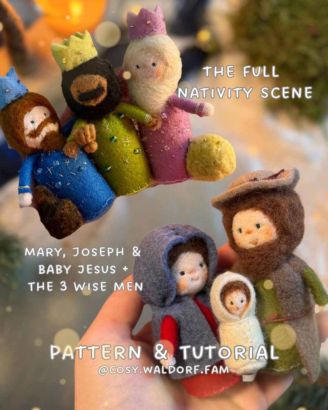 Nativity Scene Sewing Pattern • Waldorf-inspired Doll Sewing Pattern ...