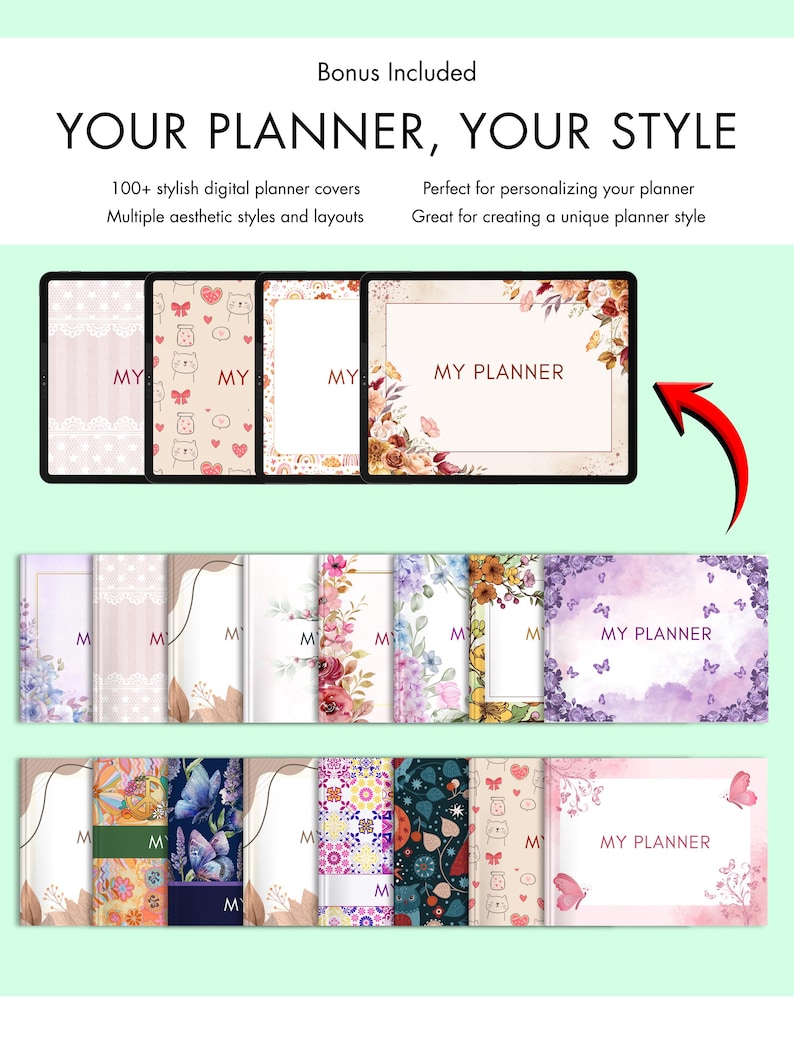 All-in-one Premium Life Planner Goodnotes, Soft Aesthetic Digital ...