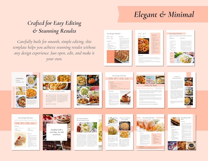 Editable Canva Cookbook Template, Family Recipe Book (digital Download ...