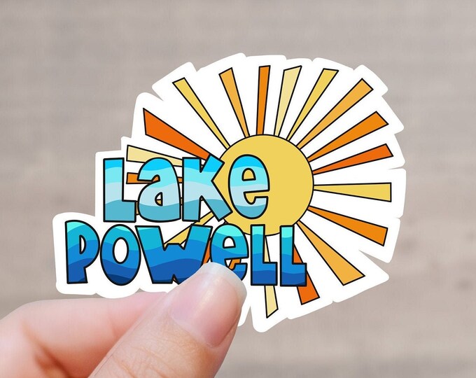 Lake Powell Sun / Utah Sticker - Vinyl Sticker - Decal Glossy Sticker ...