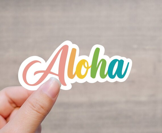 Aloha Hawaii Vinyl Sticker Decal Glossy Sticker for - Etsy