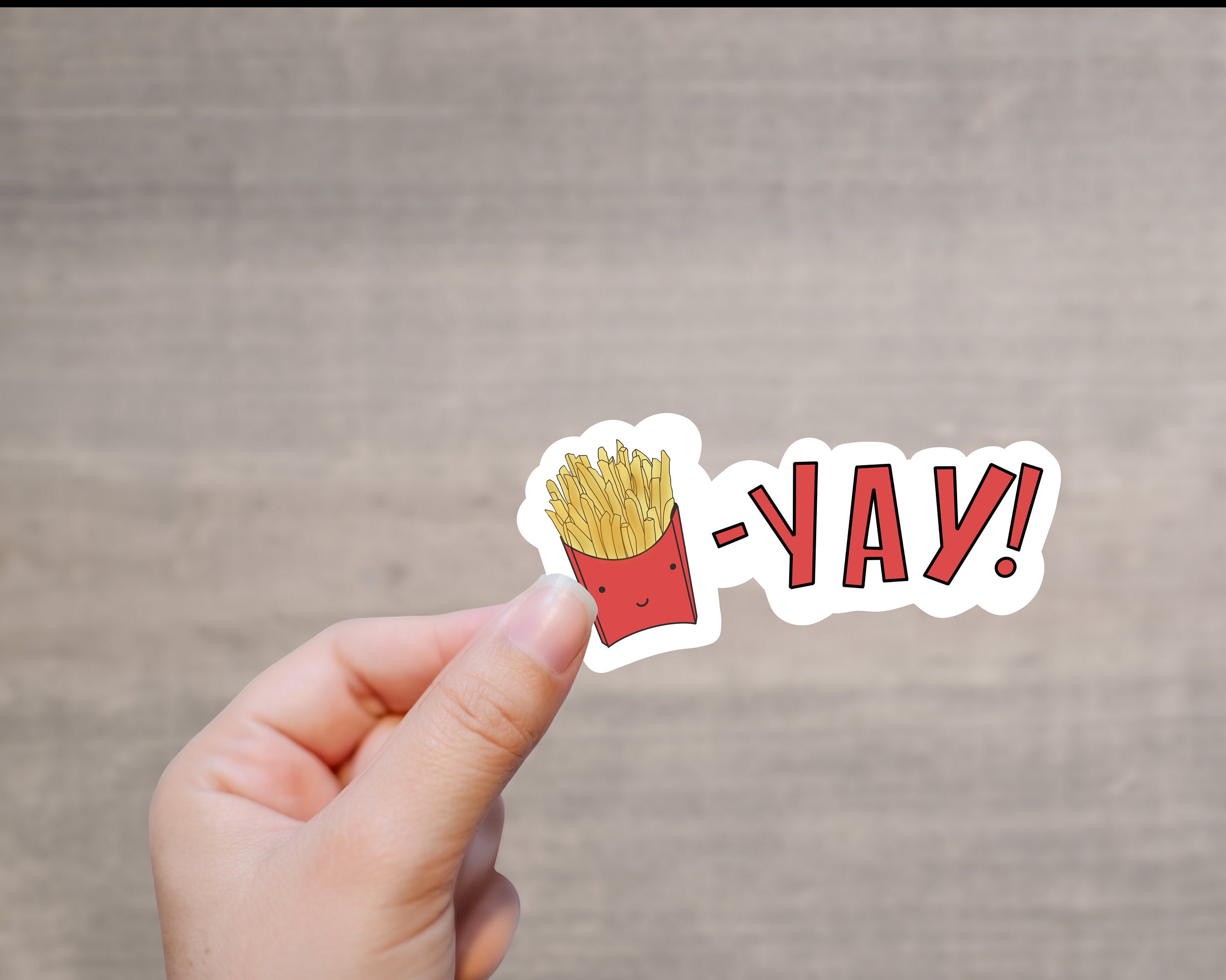 Fry-yay Vinyl Sticker Decal Glossy Sticker for Laptop | Etsy