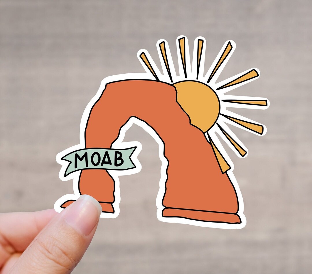 Moab Utah Vinyl Sticker Decal Glossy Sticker for Laptop - Etsy
