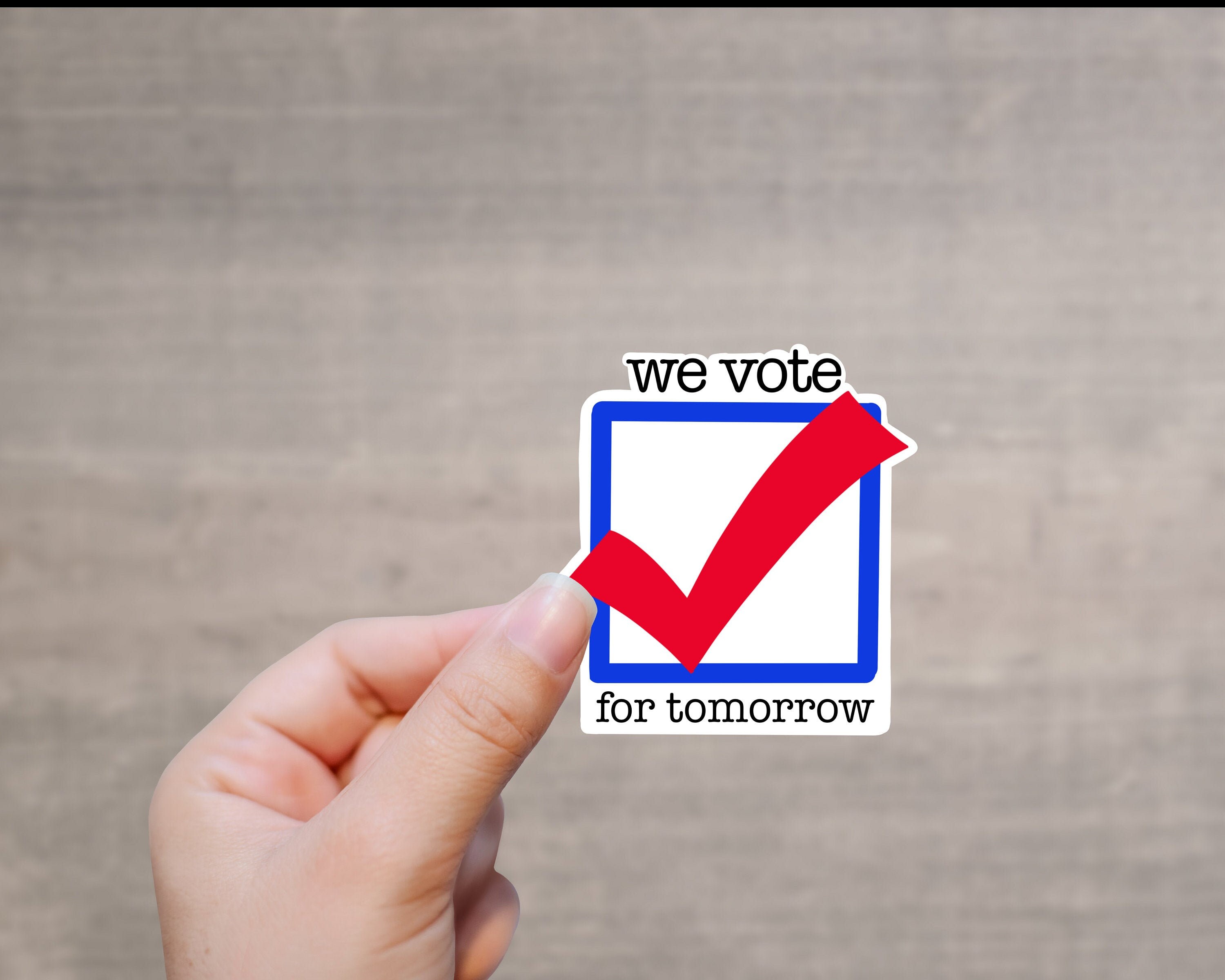 We Vote for Tomorrow Vinyl Sticker Decal Glossy Sticker for | Etsy