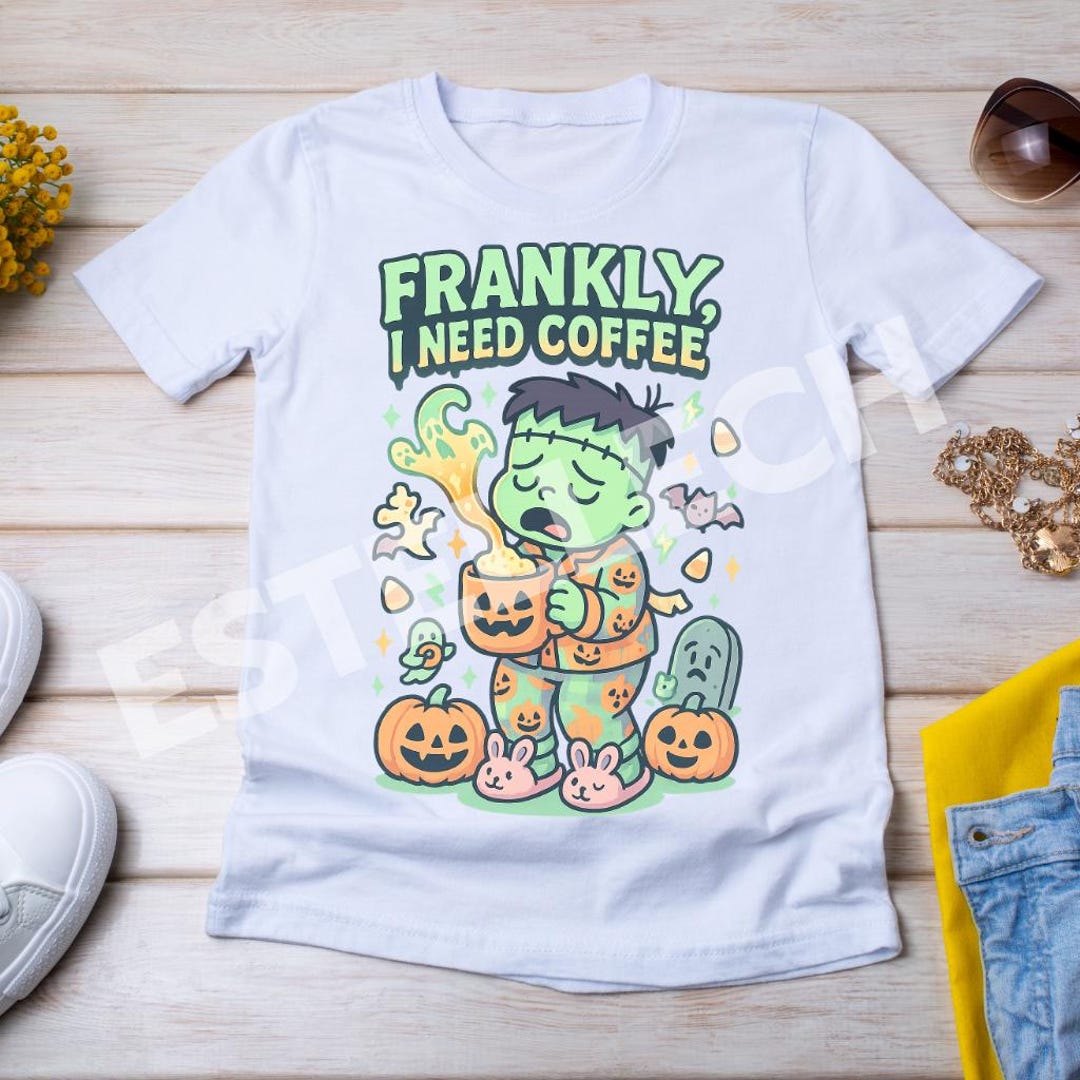 Kawaii Frankenstein Coffee PNG: Pastel Halloween Clipart (digital ...