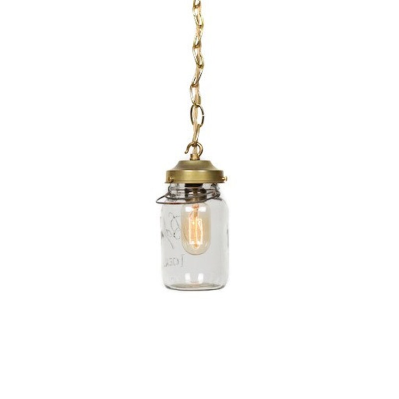 Mason Jar Pendant - Etsy