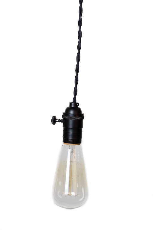 Simply Modern Bare Bulb Black Socket Pendant Light - Etsy Canada