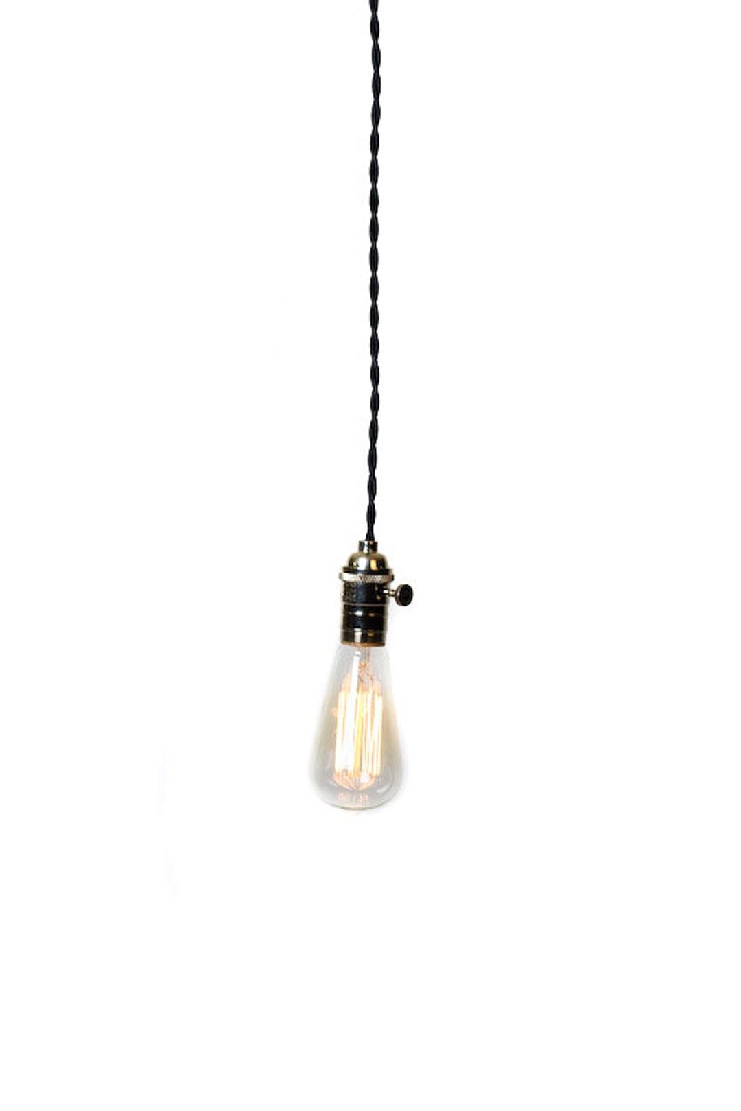 Simply Modern Bare Bulb Chrome Socket Pendant Light - Etsy