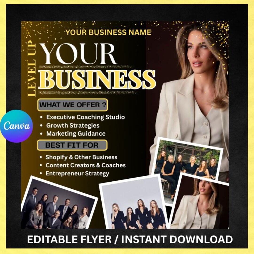 Editable Business Coaching Flyer: Canva Template (digital Download) - Etsy