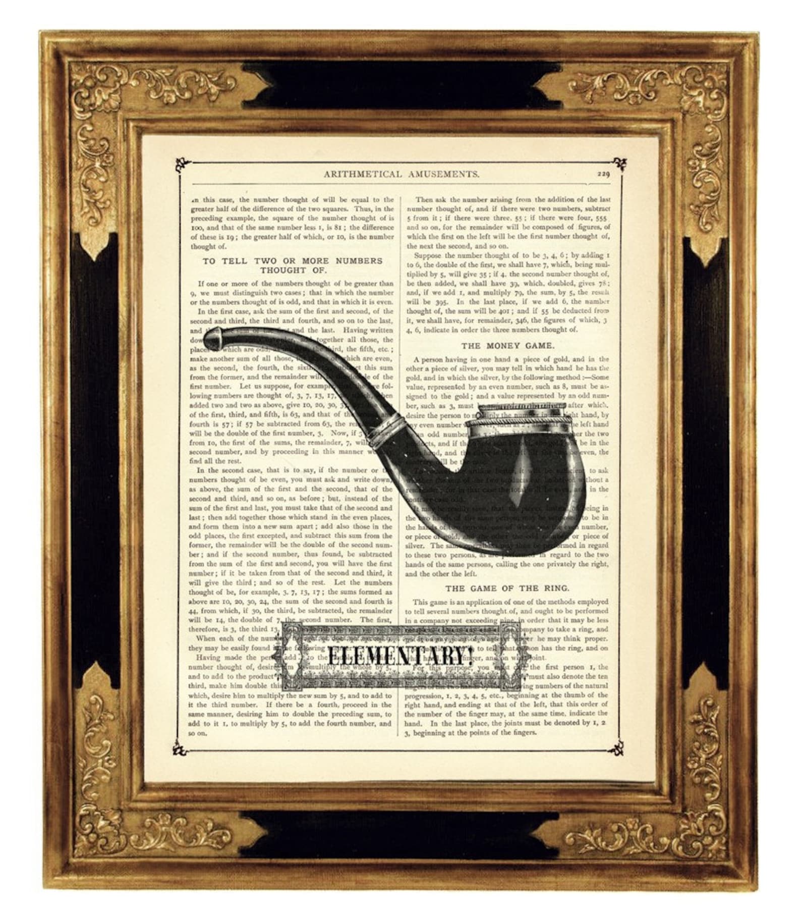 Sherlock Holmes Art Print Pipe Elementary Poster Dark Academia ...