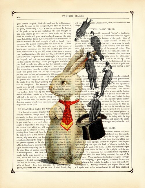 Rabbit Magician Top Hat Gentlemen Easter Bunny - Vintage Victorian Book ...