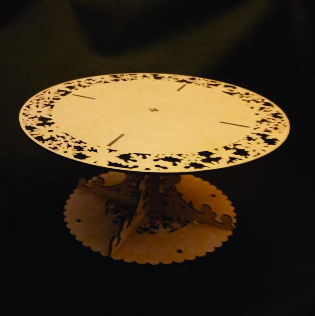 Cake Stand DXF AI Files - 12 Designs 3mm Wood - Etsy