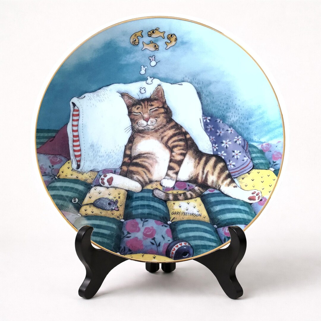 Vintage Gary Patterson “cat Nap” Plate | 1992 Danbury Mint Comical Cats ...