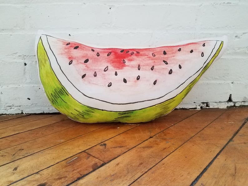 Watermelon Slice Throw Pillow - Etsy