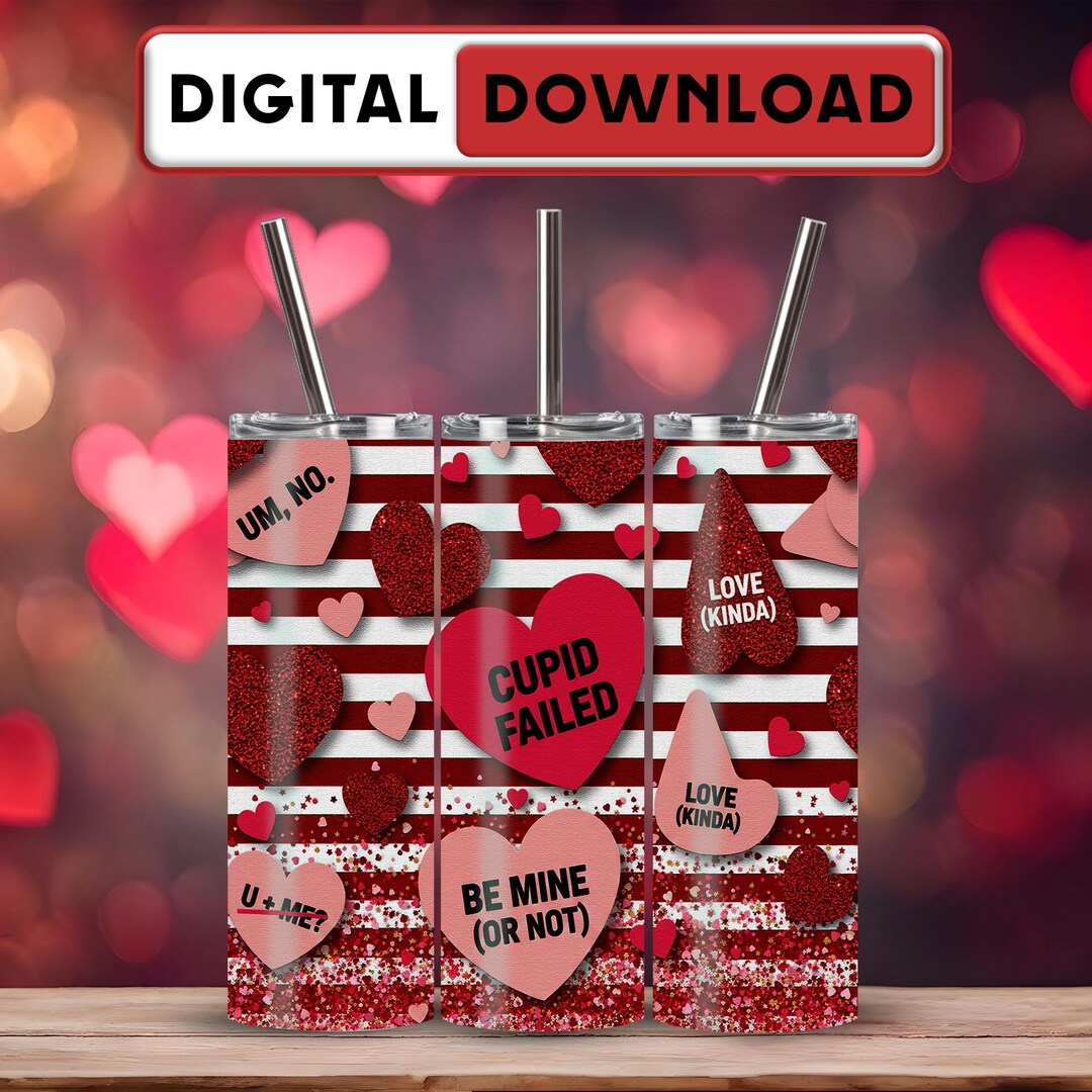 Black Heart Gothic Tumbler Wrap, Heart Tumbler, Digital Wrap, Heart ...