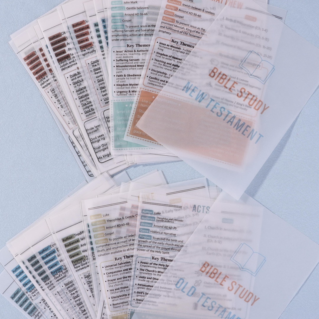 The Entire Bible Simple Guide Pages: Transparent Vellum Paper Bible Tip ...