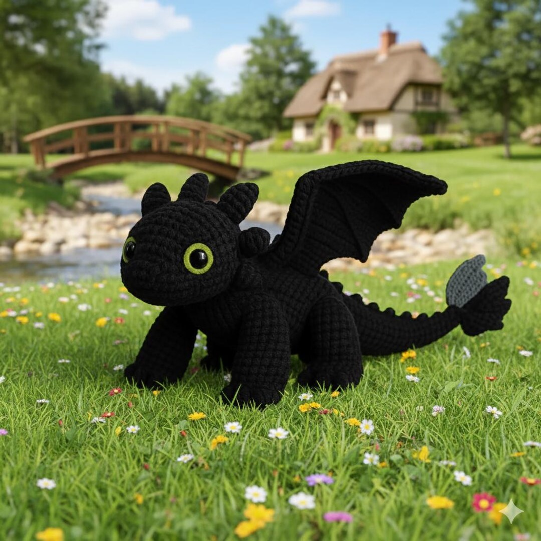 Crochet Toothless Dragon Pattern - Instant Download - Crochet Lovers ...