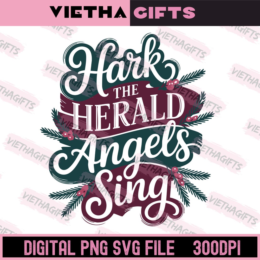Hark the Herald Angels Sing PNG SVG, Nativity Christian Christmas PNG ...