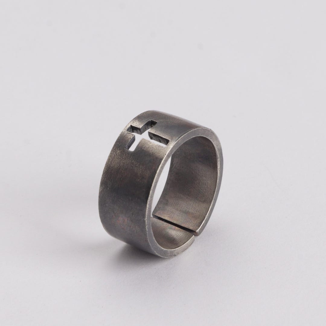 Men’s Sterling Silver Openwork Cross Rings-symbol of Faith & Style - Etsy