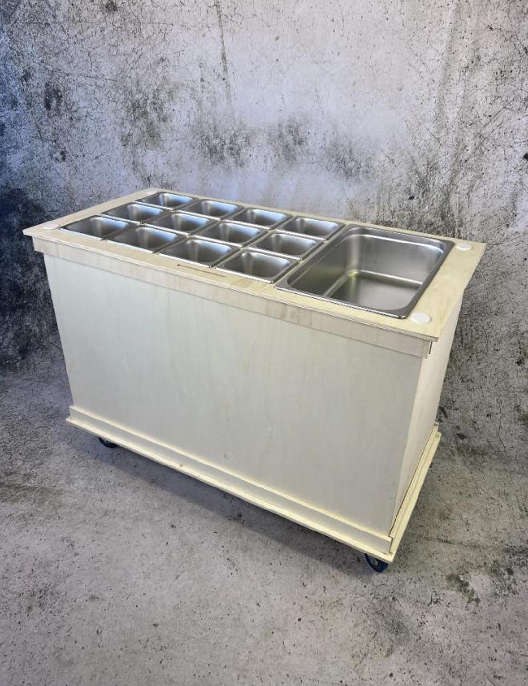Mobile Food Cart With Stainless Steel Pans – Wooden or Waterproof ...