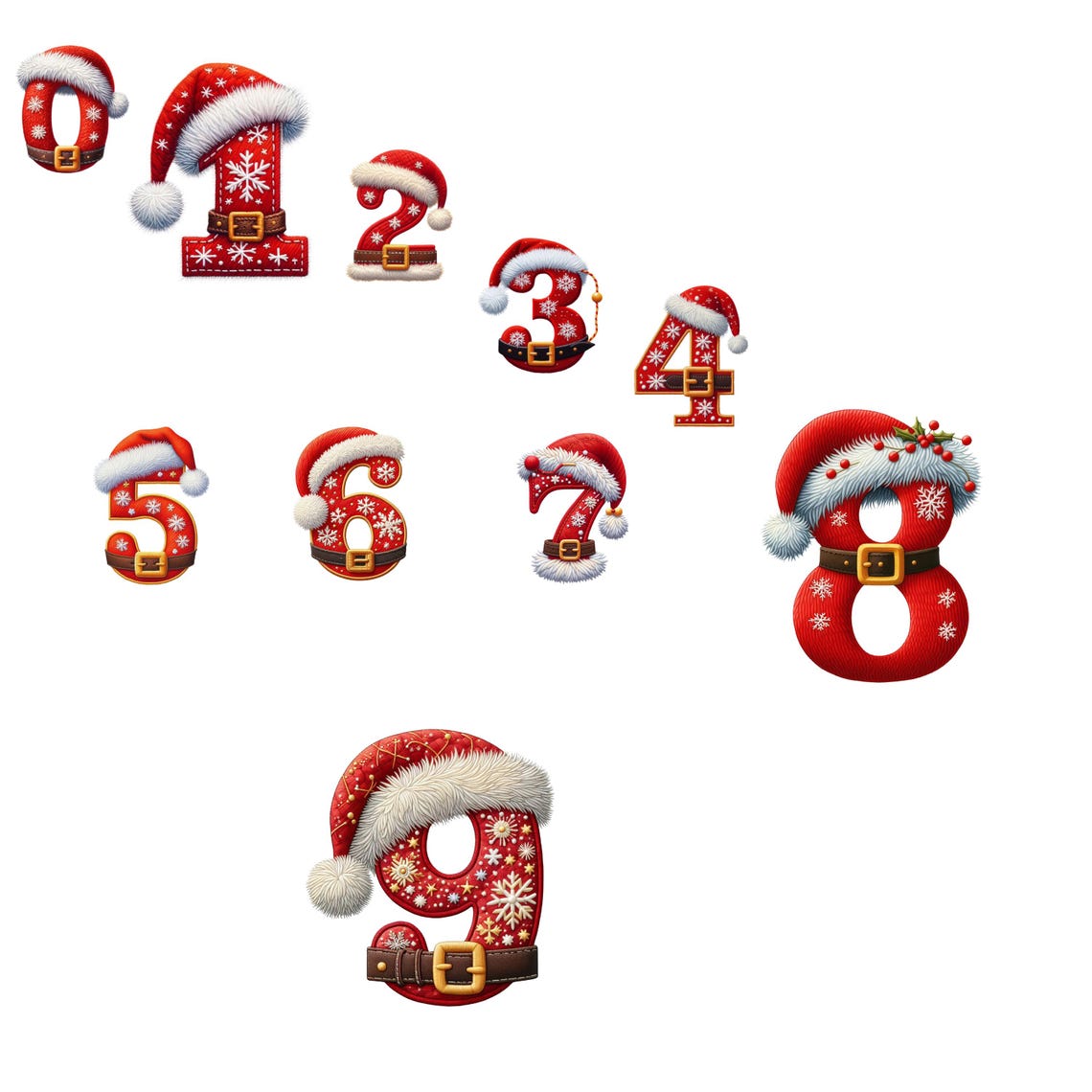 Christmas Alphabet Clipart PNG | Festive Letters & Numbers Set ...